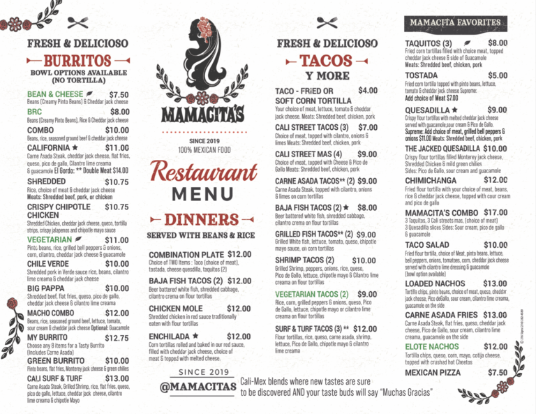 Menu » Mamacitas